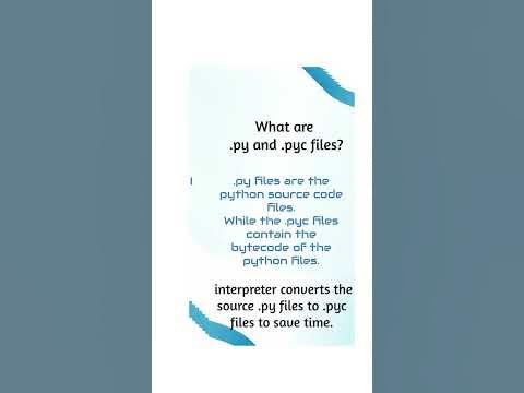 What is the difference between .py and .pyc files ? #python #shorts - YouTube