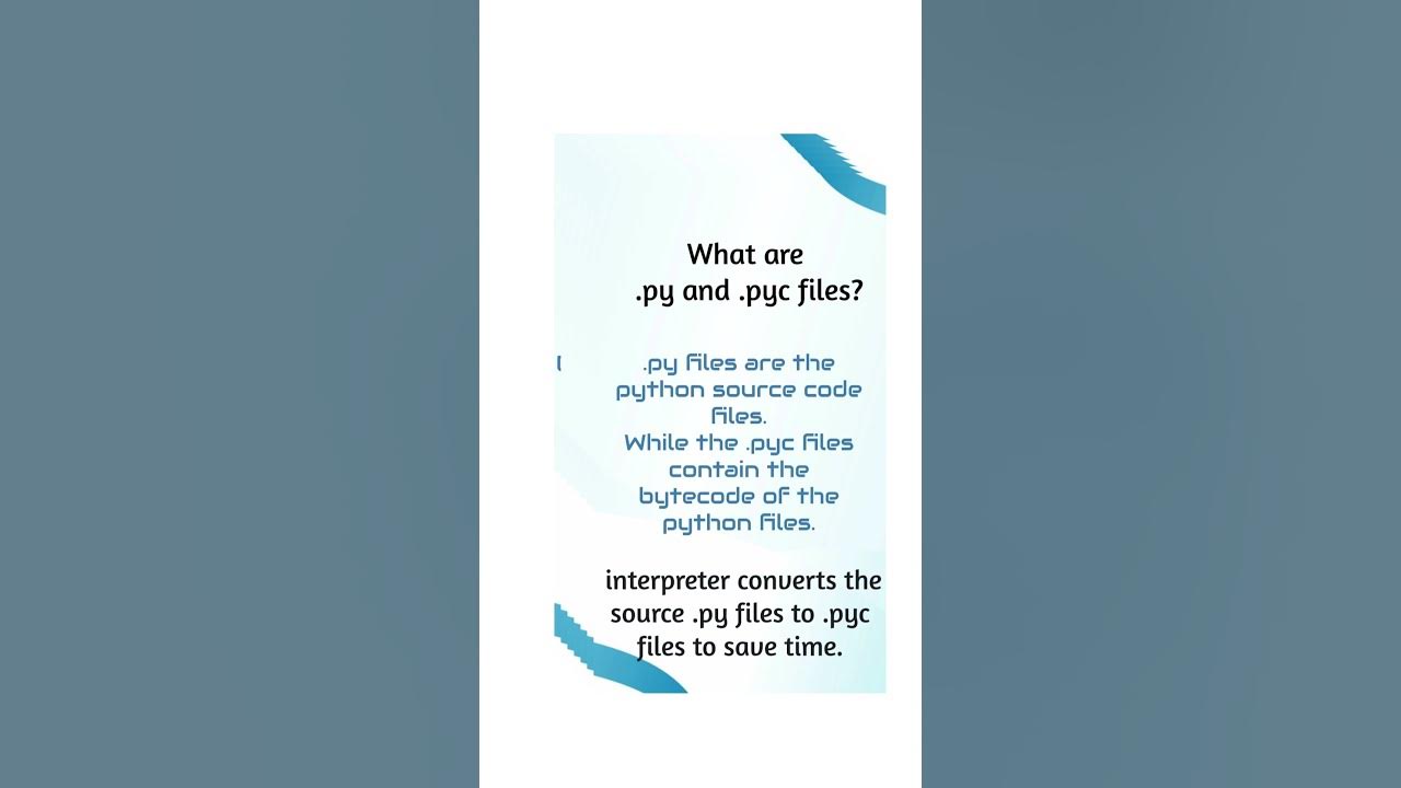 What Is The Difference Between py And pyc Files python shorts what-is-the-difference-between-py-and-pyc-files-python-shorts