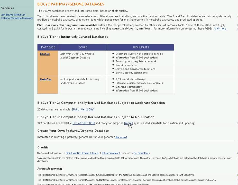 Intro to BioCyc 2009 - A site overview - YouTube