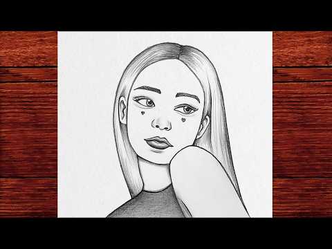 How to Draw a Cute Girl Step by Step | Easy Pencil Sketch Tutorial for Beginners