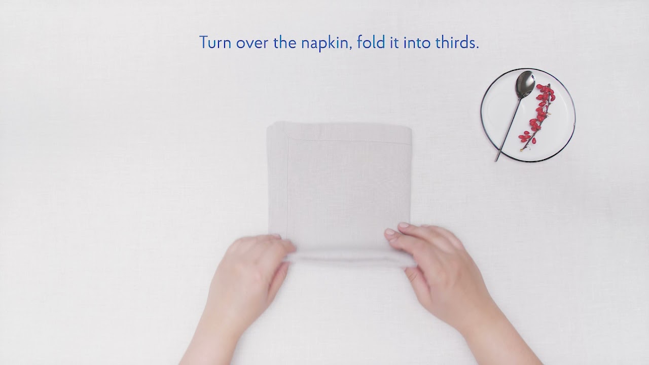 How To Fold A Napkin: Angled Pocket Fold | Linen Tales - YouTube