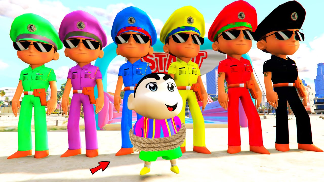 Gta 5: Shinchan Playing Hide & Seek With Colourful Little Singham in ...