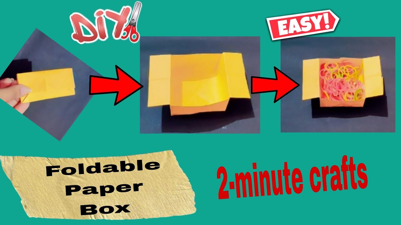 Foldable Paper Box | Diy Paper Box | How To Make Foldable Paper Box ...
