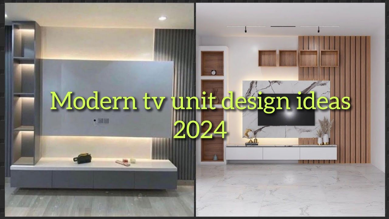 modern tv unit design /livingroom tv unit design 2024 - YouTube