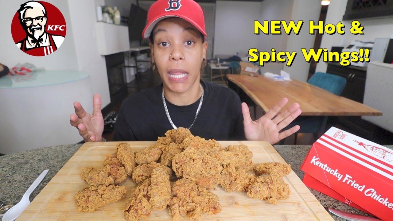 TRYING KFC HOT & SPICY FRIED CHICKEN WINGS FOR THE FIRST TIME! - YouTube