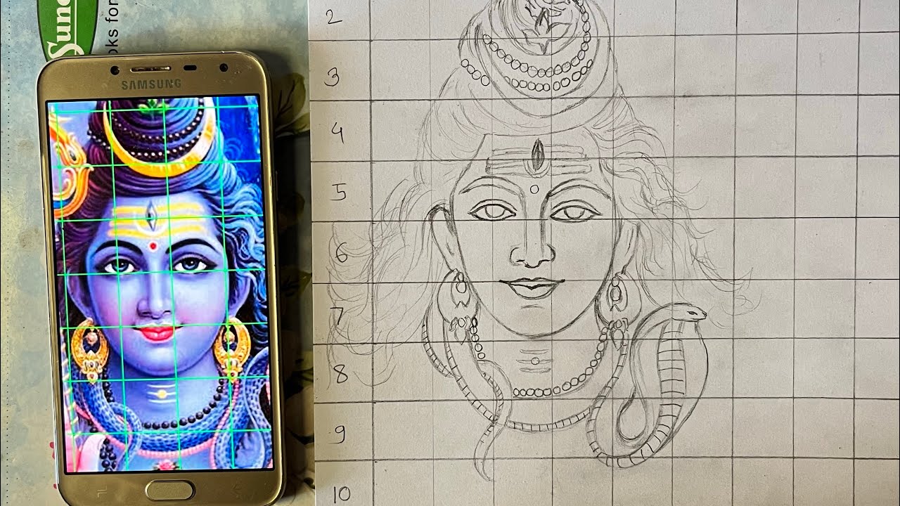 How to draw lord shiva outline drawing || Mahadev drawing - YouTube