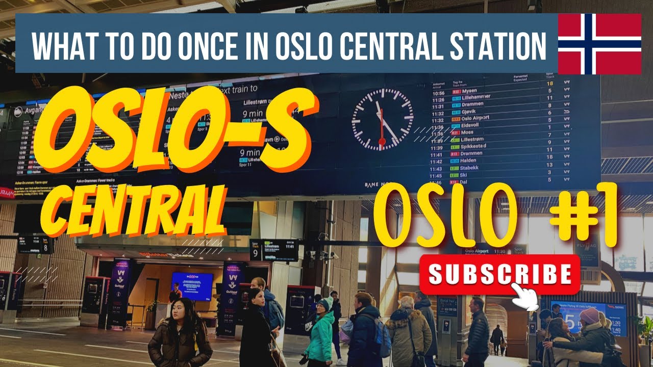 🇳🇴 Guide to Oslo Central Station - Things To Do On Arrival : Sim/Currency/Bus, Oslo Ep: 1 ...