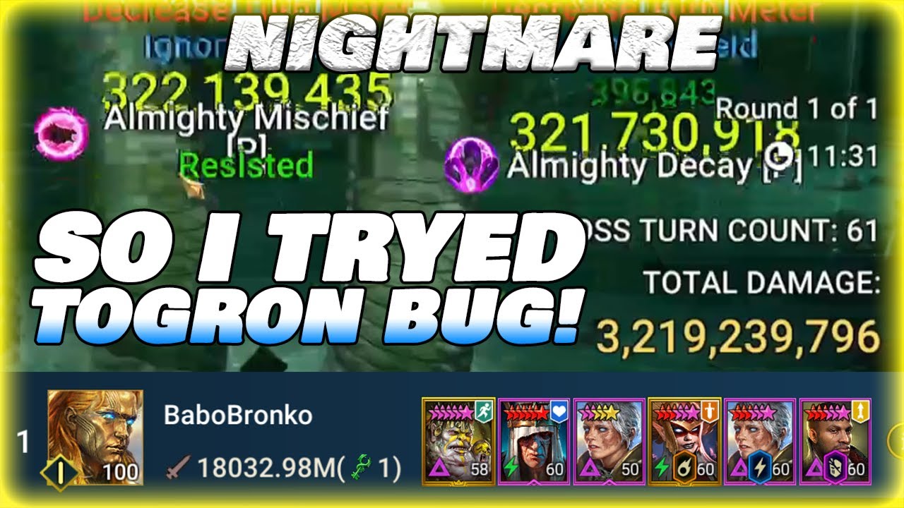 I TRYED IT BUT I HATE IT! BILLIONS OF DAMAGE IN HYDRA BUG! RAID SHADOW LEGENDS - YouTube