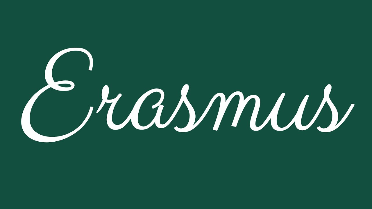 Learn how to Sign the Name Erasmus Stylishly in Cursive Writing - YouTube