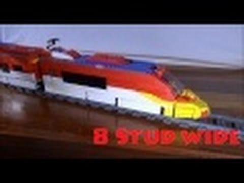 Lego 8 wide high speed train MOC - YouTube