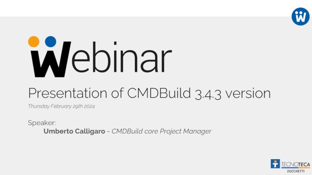 Webinar: Presentation of CMDBuild 3.4.3 version - YouTube