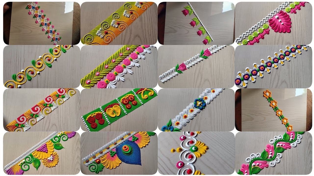 16 Border Design For Diwali/Diwali Special Rangoli /Laxmi Poojan ...
