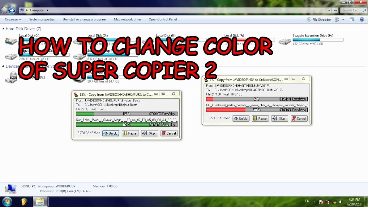 How to Change Color of Super Copier on any Windows PC Video by SKY ...