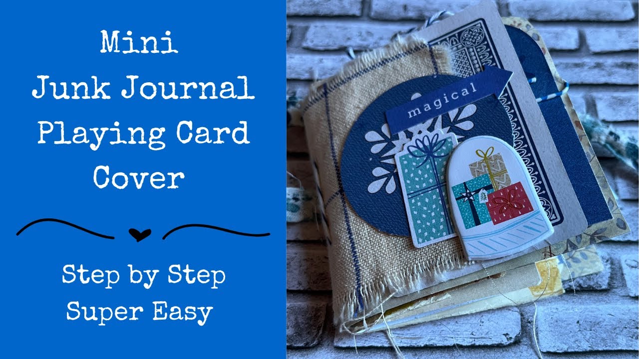 Mini Junk Journal | Playing Card Cover | Step by Step | Super Easy ...