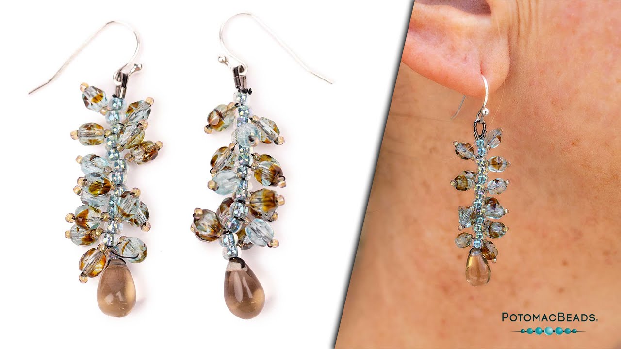 Beach Treasure Earrings - DIY Jewelry Making Tutorial by PotomacBeads - YouTube