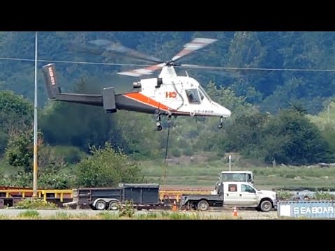 Kaman K 1200 K Max Helicopter Heavy Lift Boat Cowichan Bay - YouTube