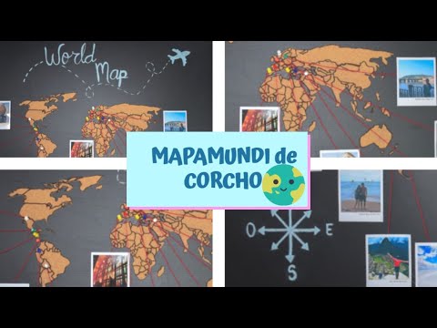HAZ UN MAPAMUNDI DE CORCHO DIY🌎/ CORK WORLD MAP+(APRENDE HACER FOTOS ...