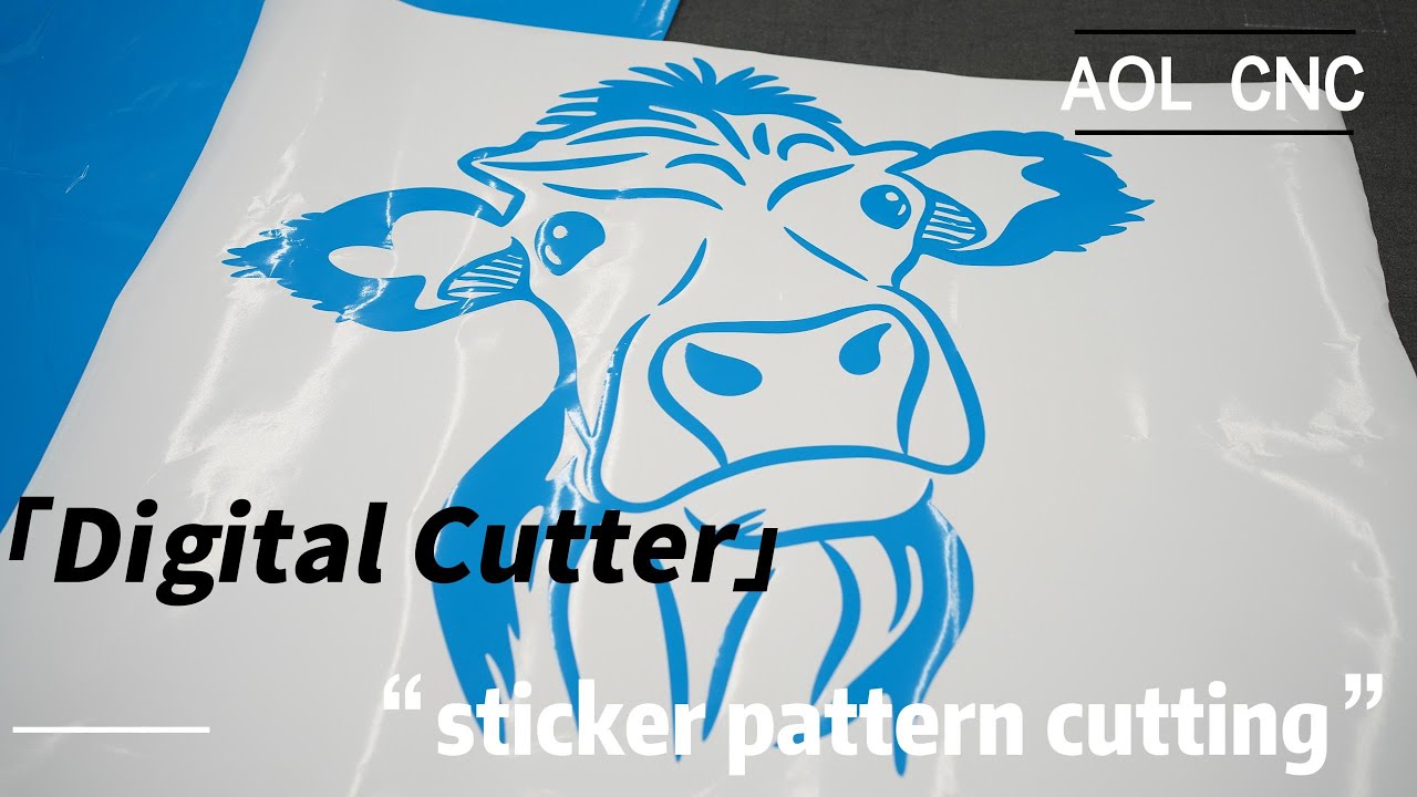 Digital sticker pattern cutting machine - YouTube