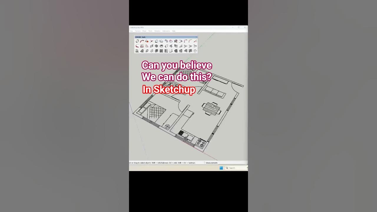 2D to 3D Wall in Seconds! SketchUp 1001bit Tools Tutorial - YouTube