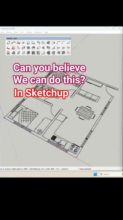 2D to 3D Wall in Seconds! SketchUp 1001bit Tools Tutorial - YouTube