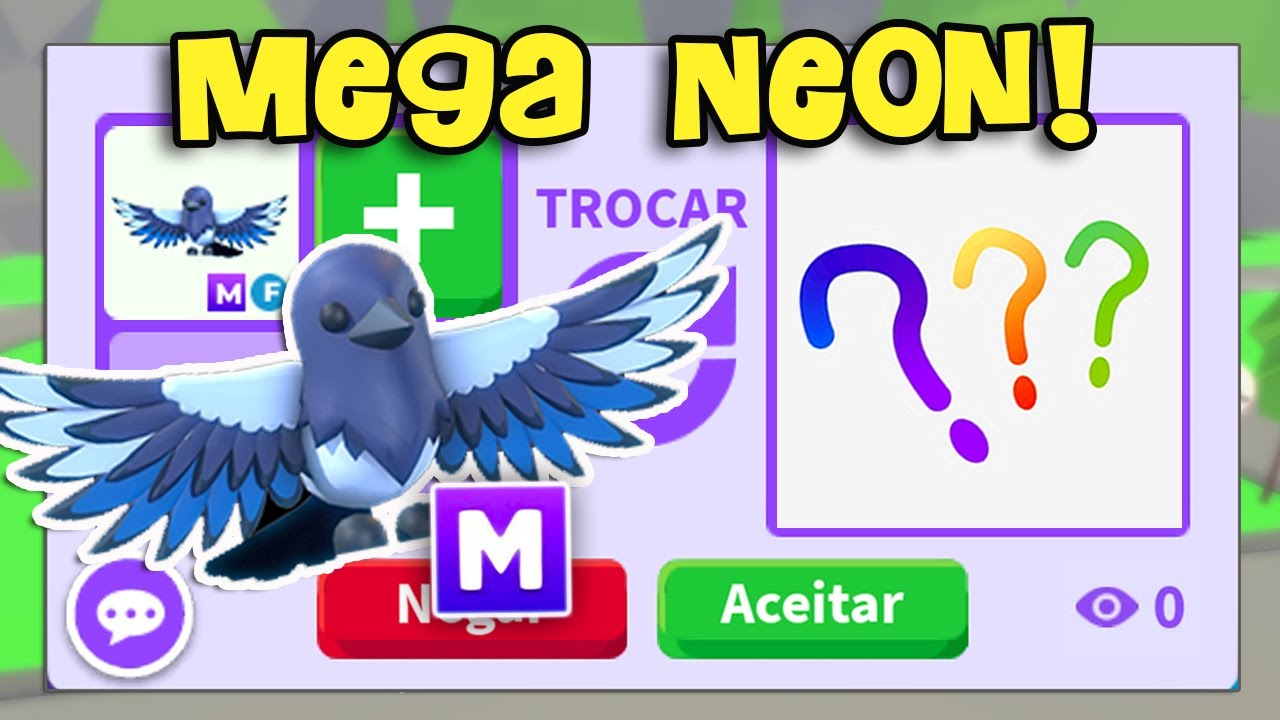 Trocando Pega Mega Neon (Mega Magpie) Nova Atualização Adopt Me! - YouTube