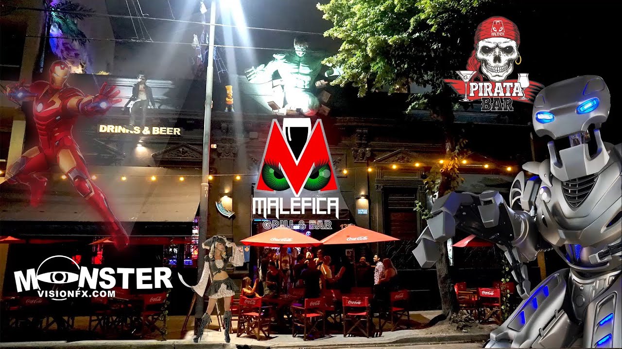 MonsterVisionFx producción integral Maléfica Grill & Bar - YouTube