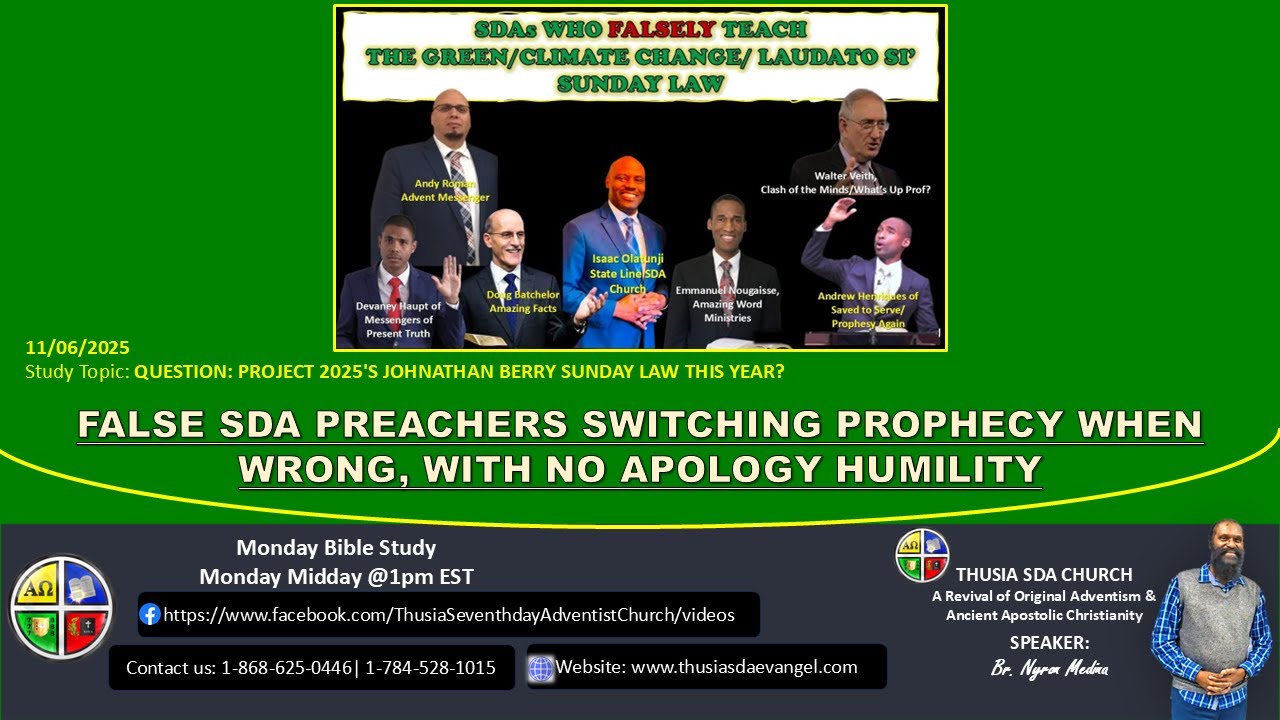 False SDA Preachers Switching prophecy when Wrong - YouTube