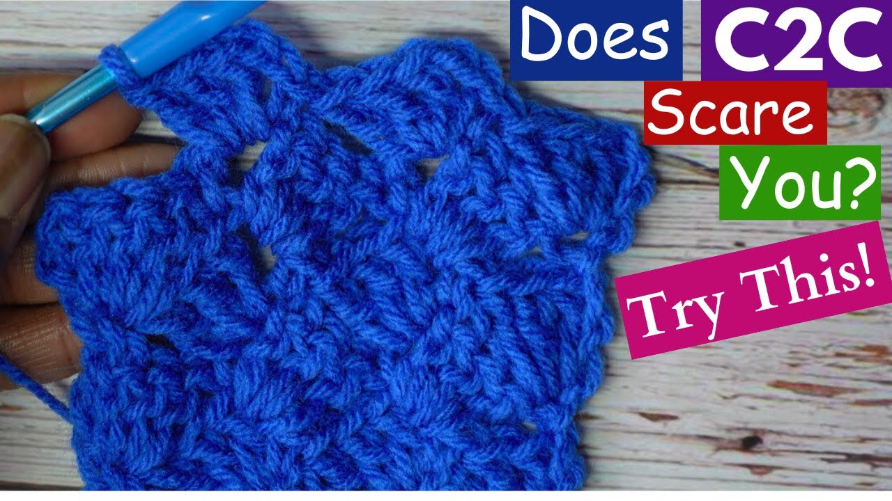 How to Crochet C2C Pattern Substitute for Beginners | Resembles Corner ...