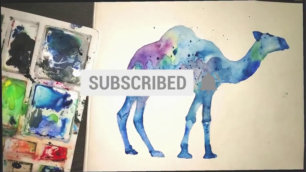 How To Paint a Camel Using Water Color Speed Art - YouTube
