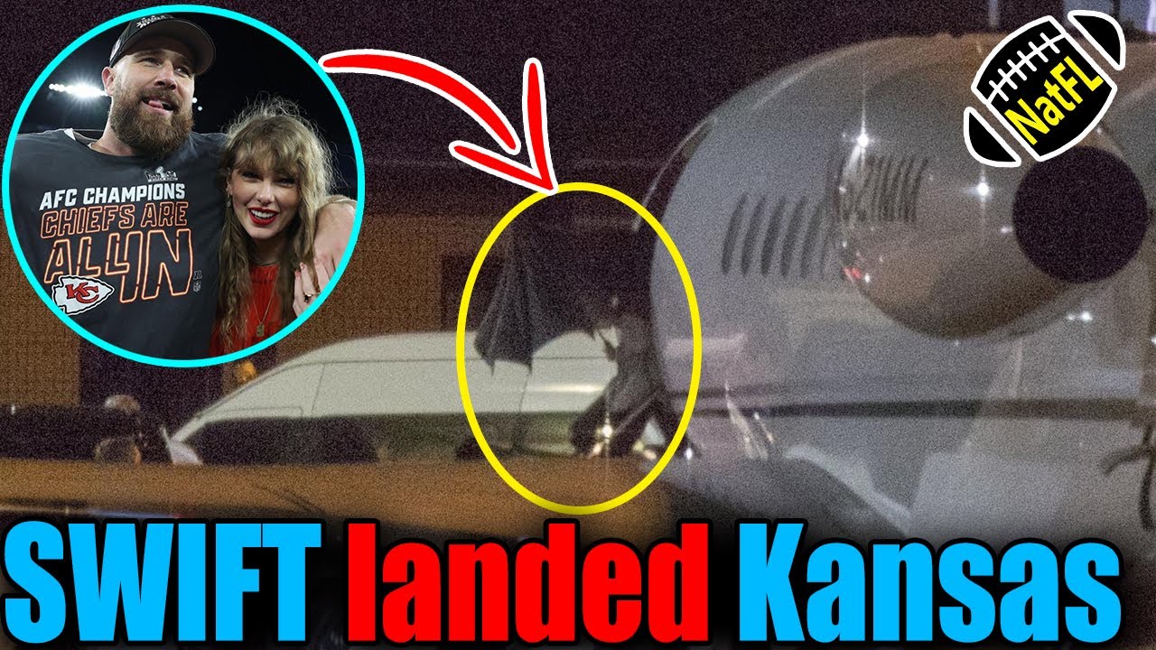 Taylor Swift private jet LANDED in Kansas after Travis Kelce won AFC ...