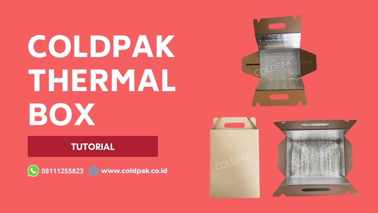 Coldpak Thermal Insulated Box handle Tutorial Packaging Tahan Dingin ...