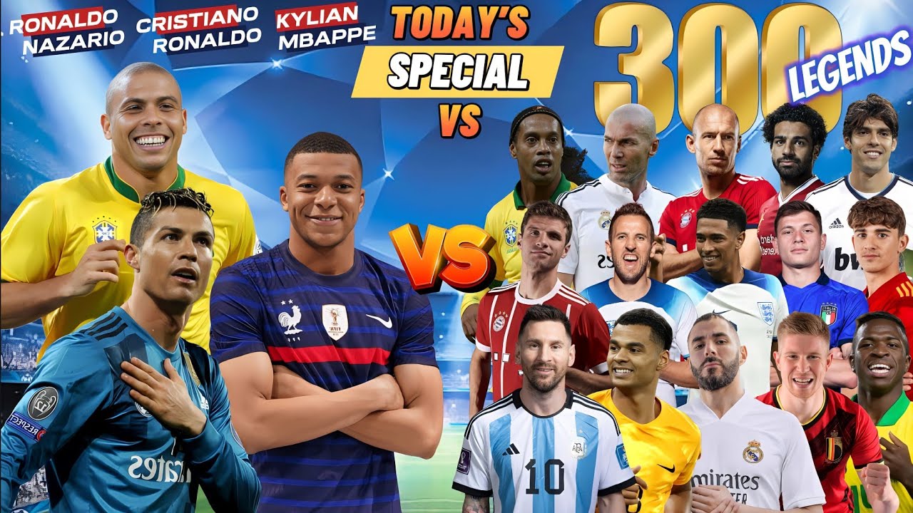 Ronaldo Nazario VS Ronaldo VS Mbappe 💥300 Legends 💥 - YouTube