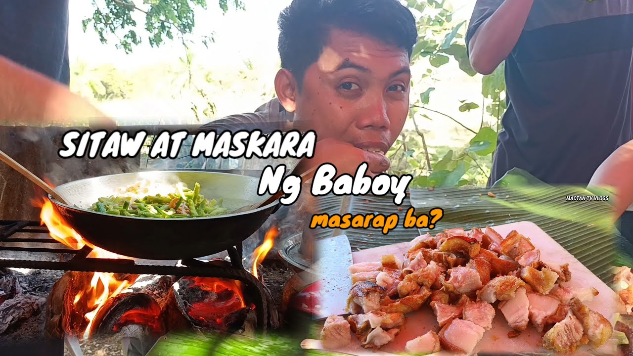 Sitaw na ginataan at maskara ng baboy - YouTube