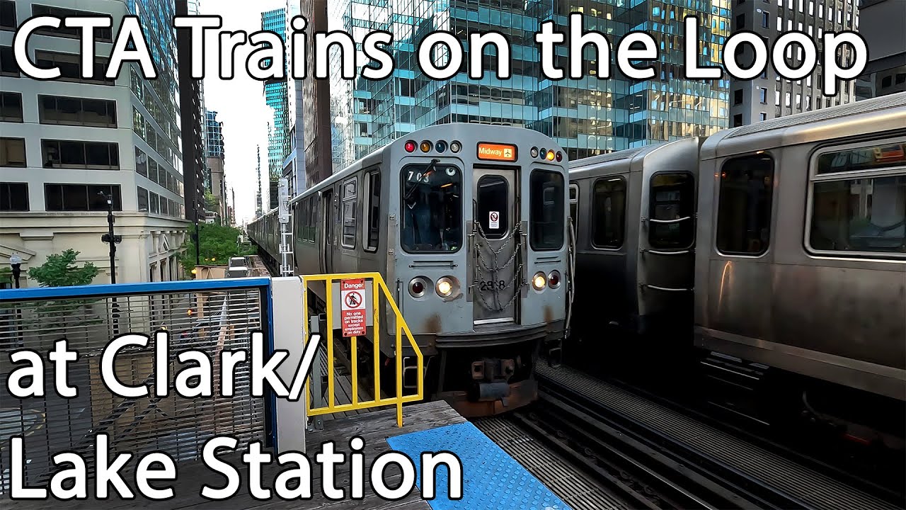 CTA Trains on the Loop at Clark/Lake Station - YouTube