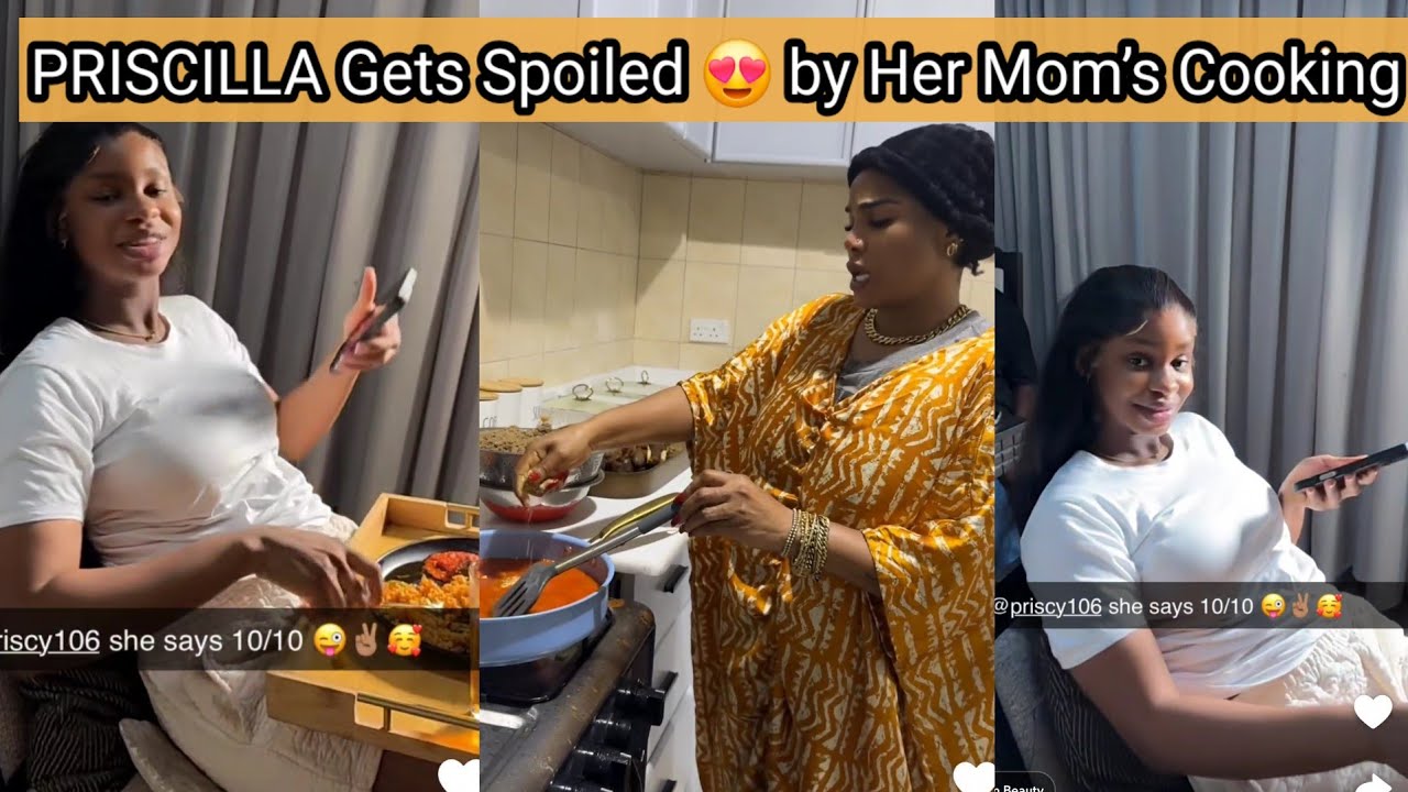 PRISCILLA MKAMBALA is Very Lucky 😍 Her Mom Cooking & Taking Care of Her ...