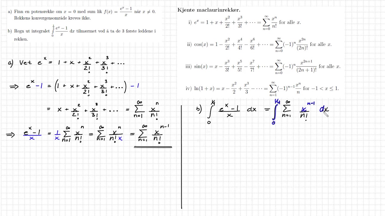 Matte2x - Følger og rekker - Taylorrekker - Manipulasjon - Integrasjon ...