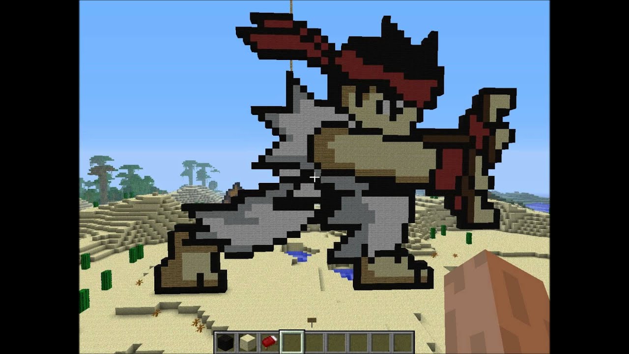 Minecraft:Pixel Art-Ryu - YouTube