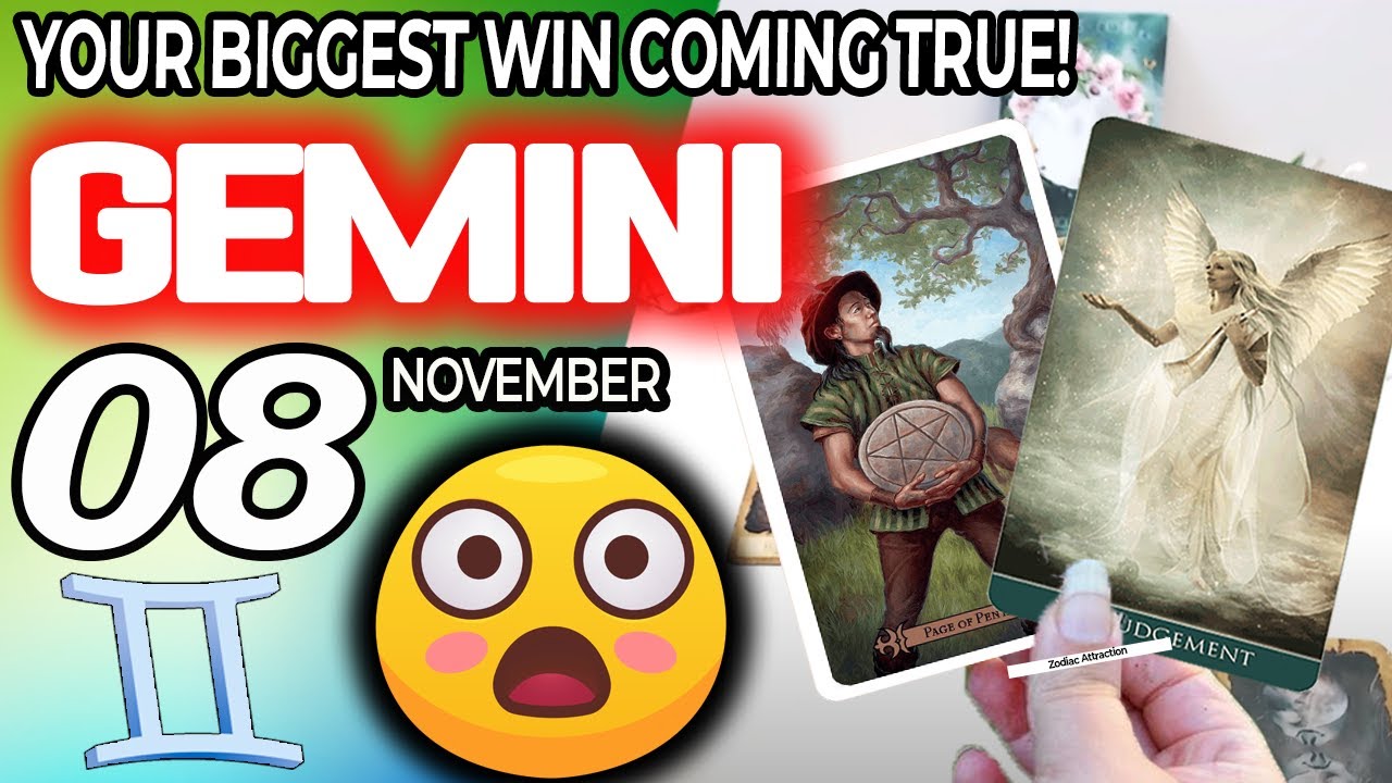 Gemini ♊😳YOUR BIGGEST WIN COMING TRUE!🙌💸 horoscope for today NOVEMBER 8 ...