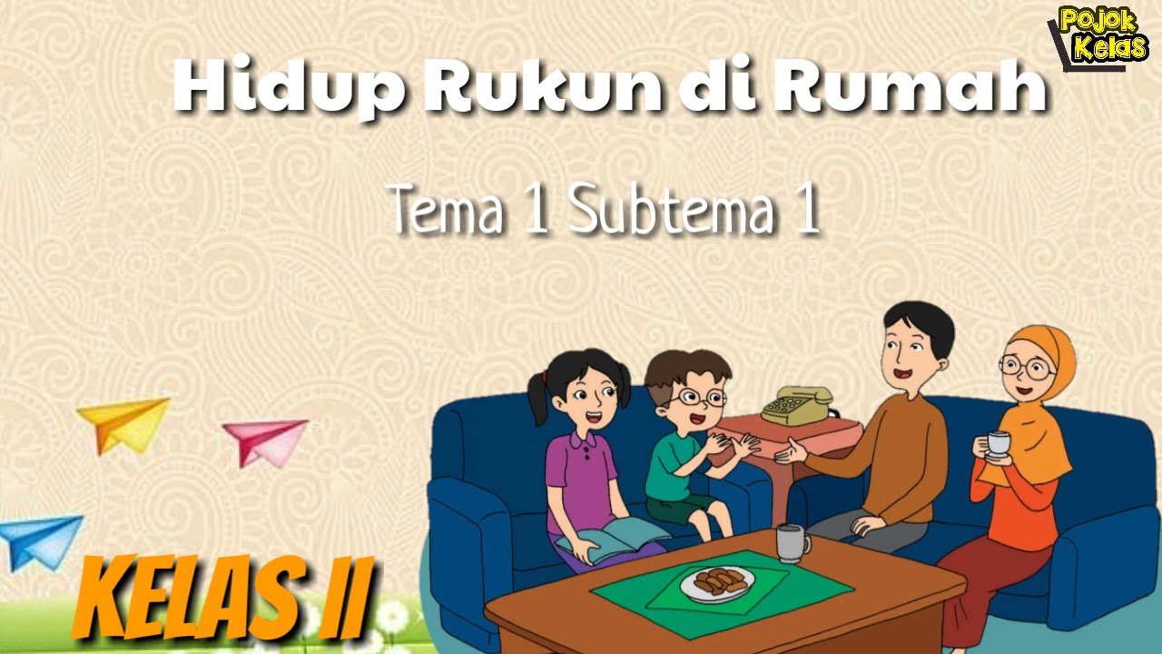 Kelas 2 SD Hidup Rukun di Rumah Tema 1 Subtema 1 - YouTube