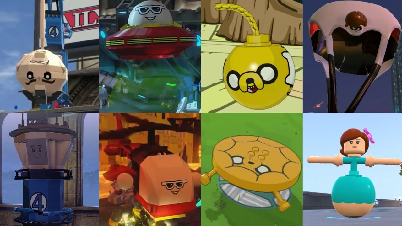 All Elastic Character Transformations in Lego videogames! (2013 - 2018 ...