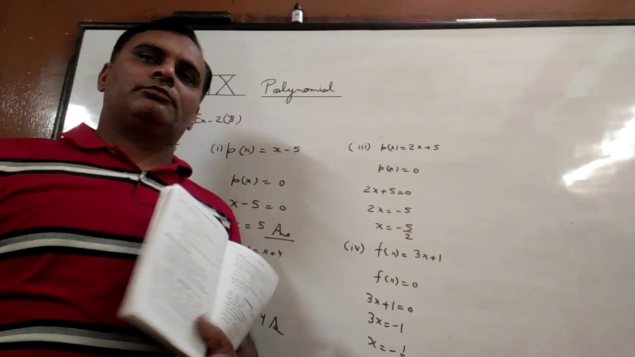 Polynomial of class Ix By Ravi Taneja fifth video of Ex 2B - YouTube
