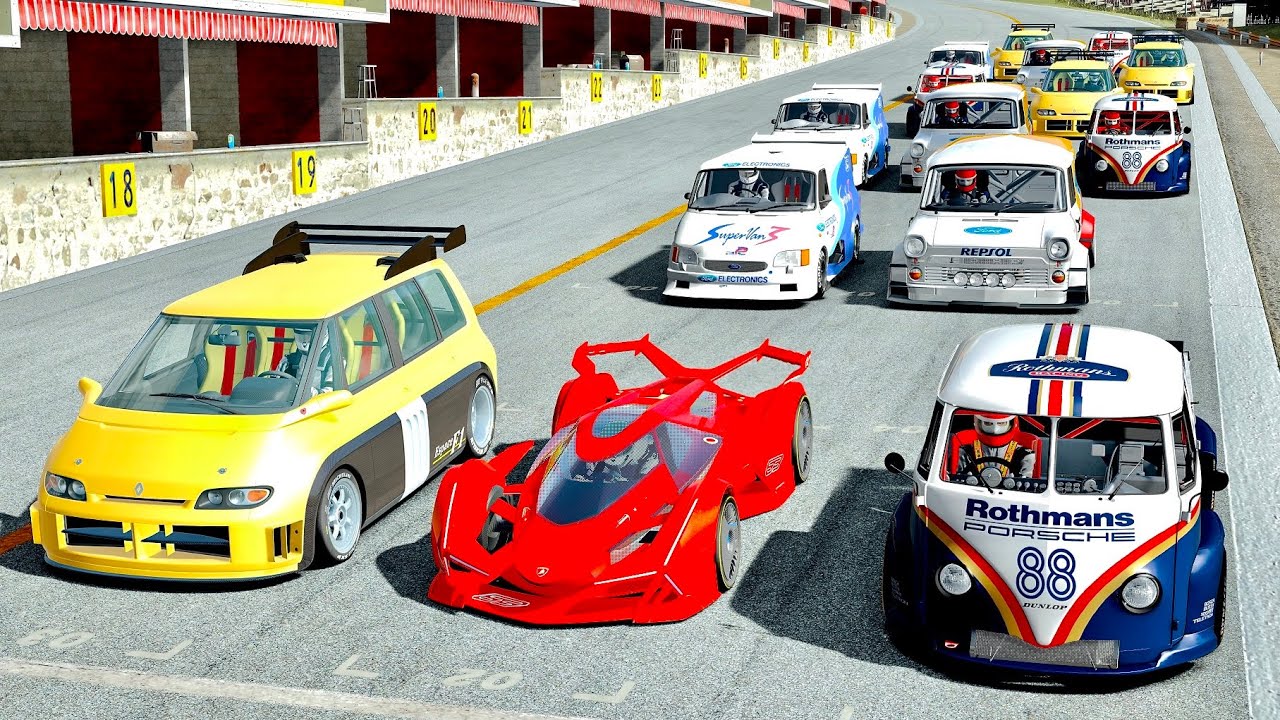 Lamborghini V12 Vision GT vs Hypevans Monsters at Monza - YouTube