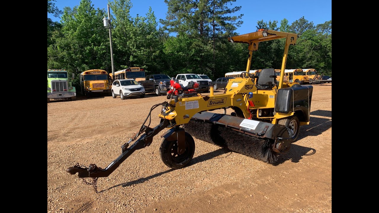 Terramite TSS38 OROPS Towable Floor Sweeper - YouTube