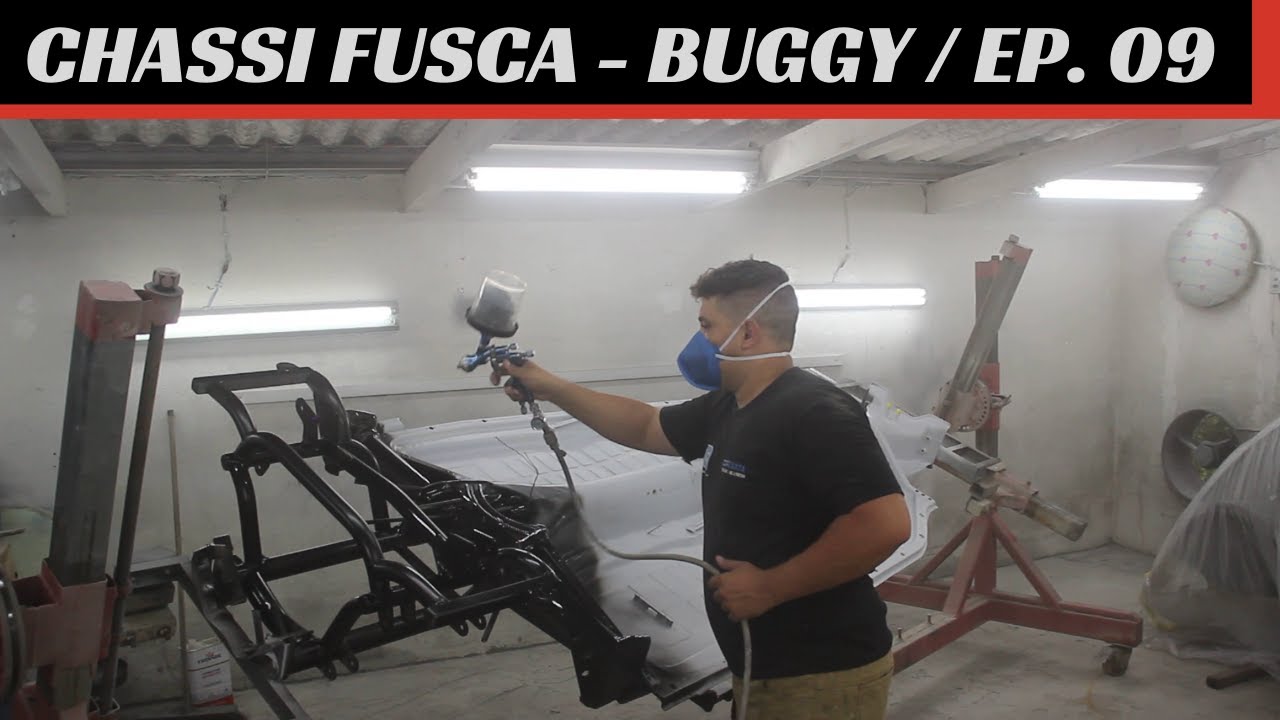 Chassi FUSCA - EP. 09/ Pintura do Chassi em base poliéster - YouTube