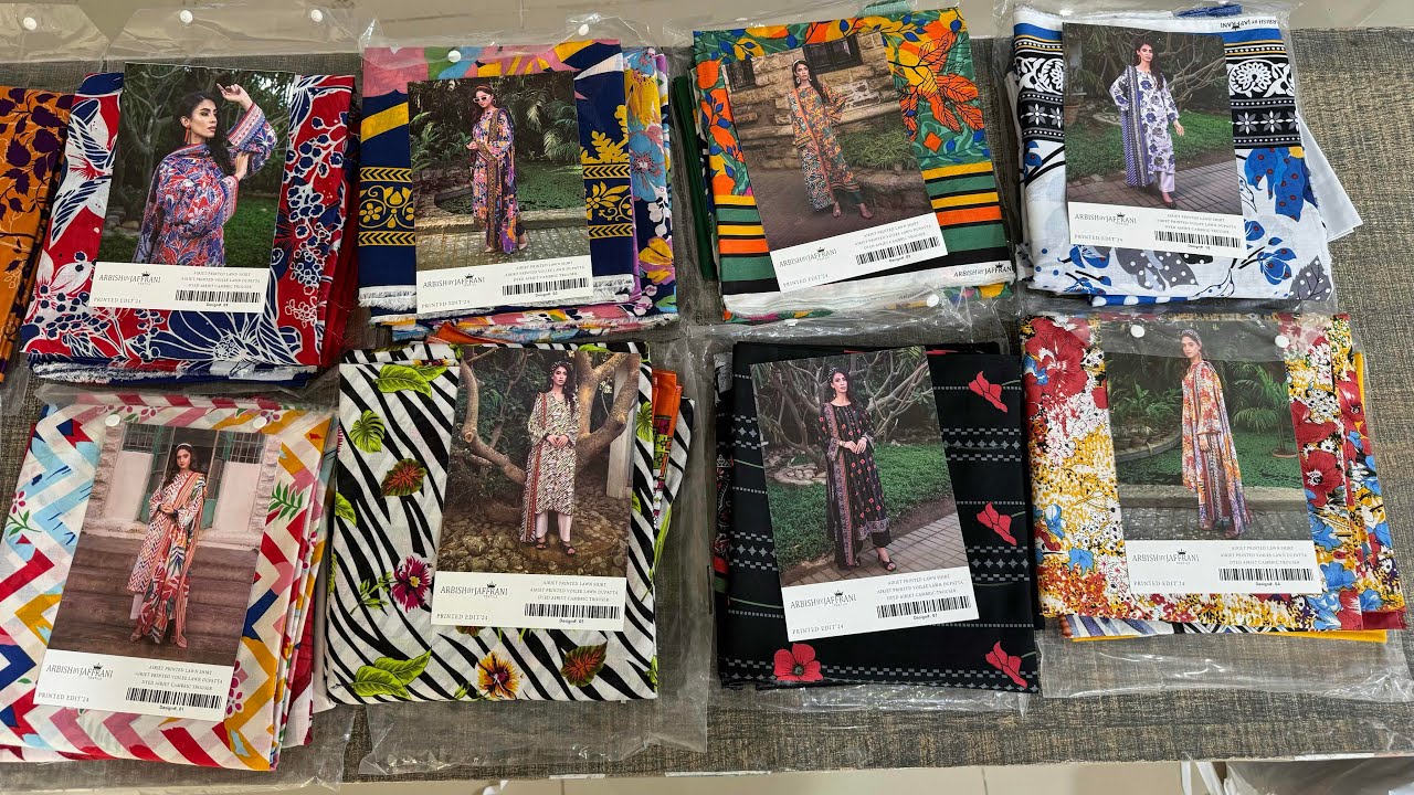 Arbish by jaffrani Textile Lawn Printed Latest Vol 24 #unstitched - YouTube