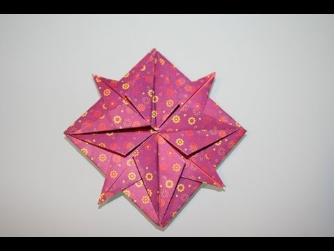 Origami Kompassrose compass rose wind rose - YouTube