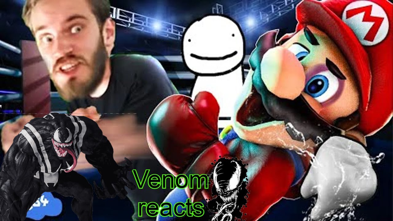 Venom Reacts to smg4: Mario vs youtubers - YouTube