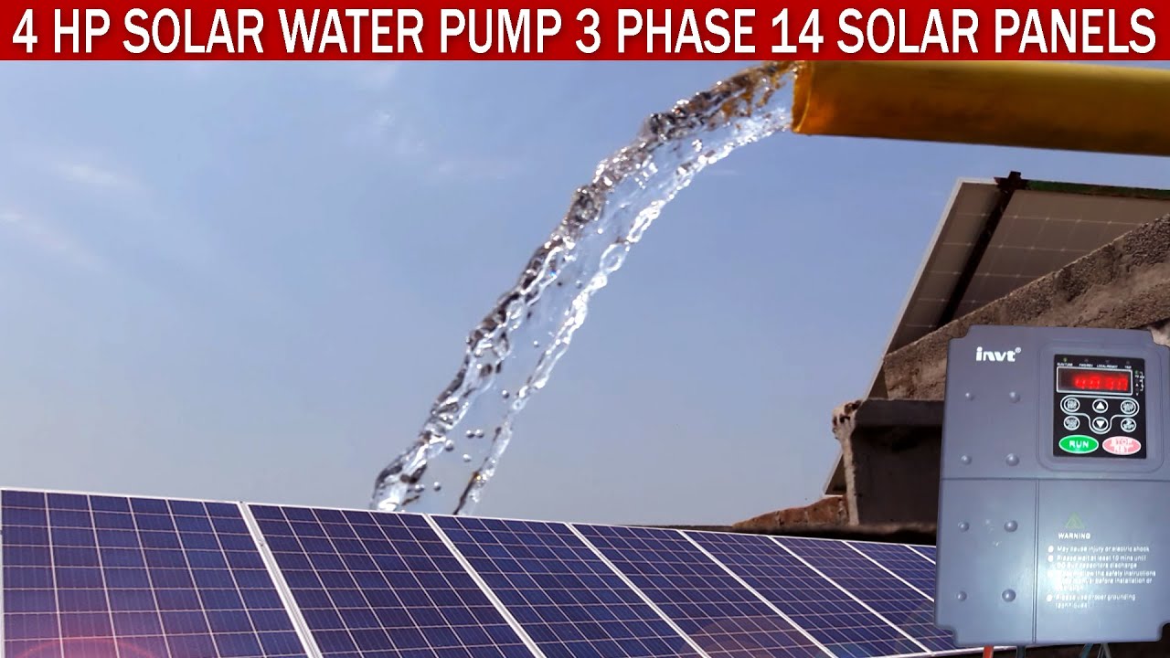 Solar system for submersible water pump 4 HP 3 phase submersible 14 ...