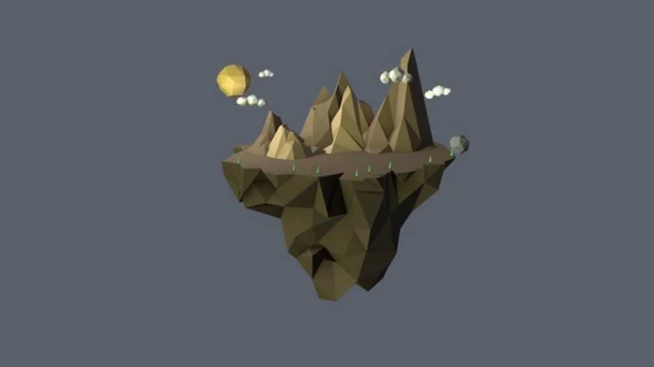 Low-Poly Floating Island - YouTube