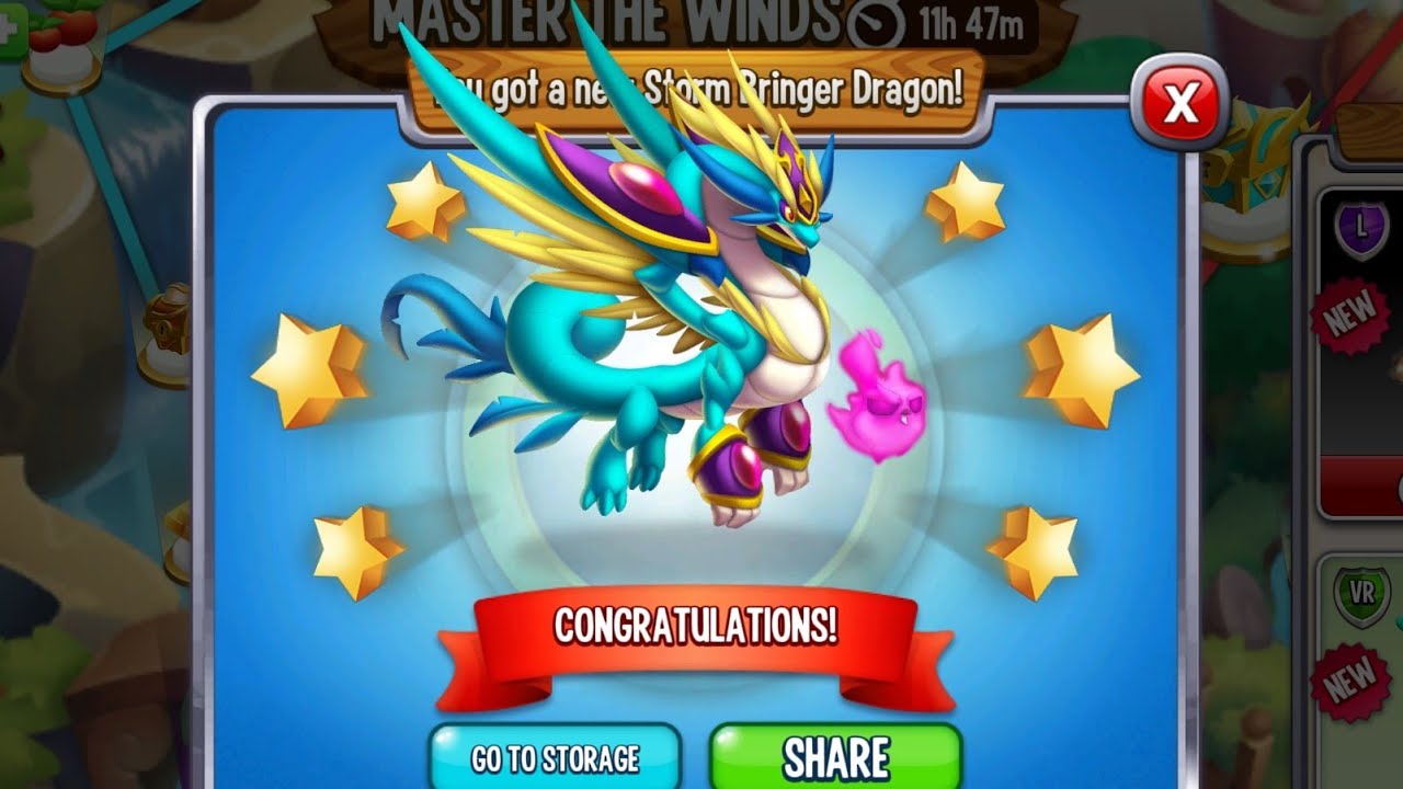 Dragon City & review Storm Bringer Dragon ~ rồng legendary hệ gió đầu ...